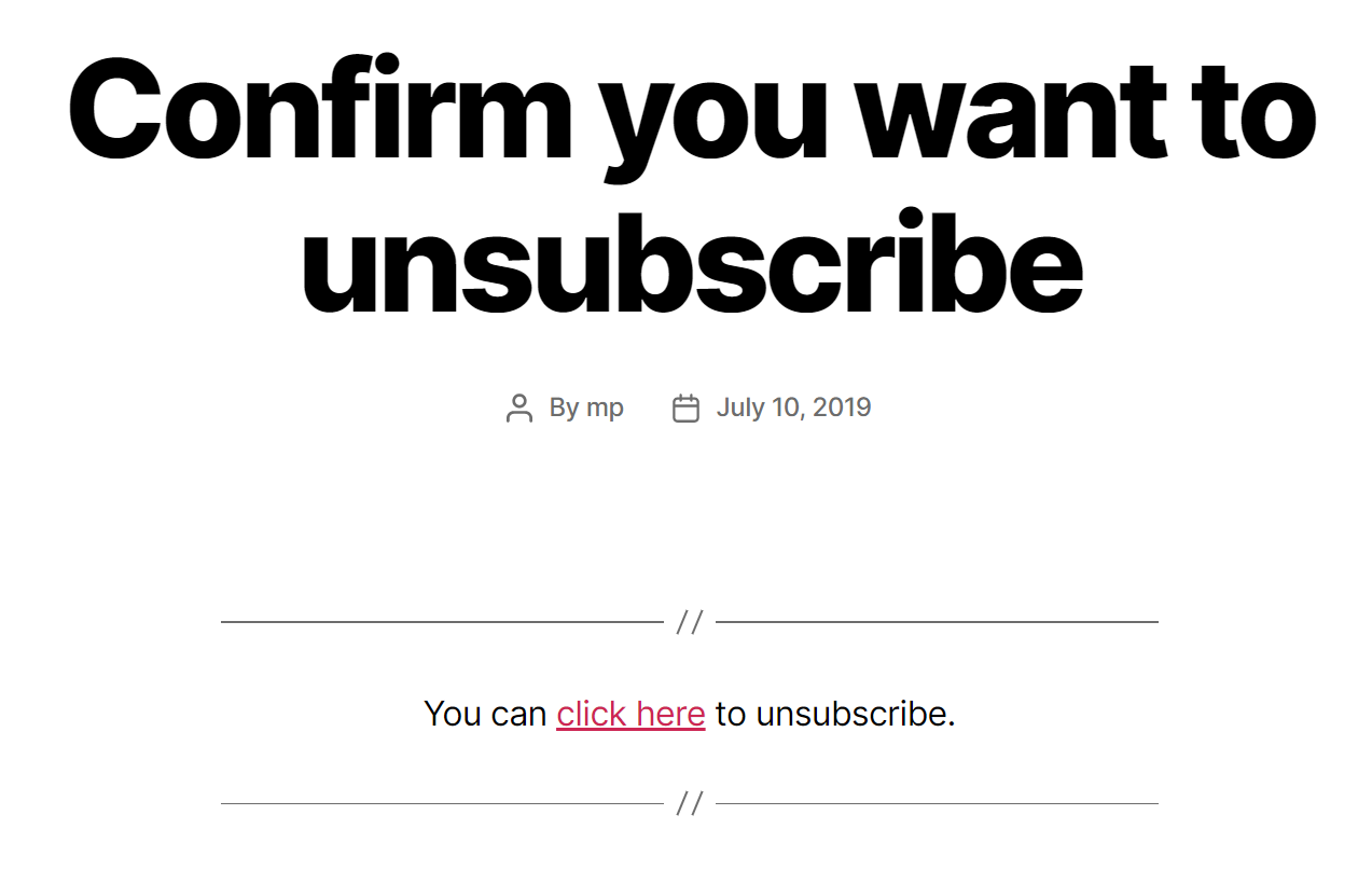 Customize Your Unsubscribe Page – MailPoet Knowledge Base